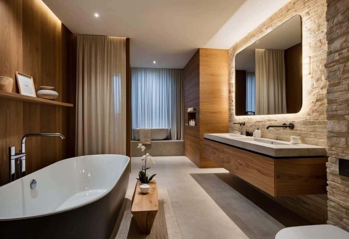 Como criar um banheiro rústico moderno?